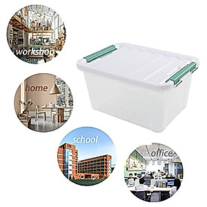 Innouse 6 Pack Plastic Latch Storage Box, 20 Qt Storage Container with Lid