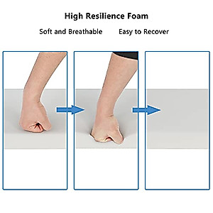 VINGLI Outdoor Bench Cushion 43x18x3 inch Waterproof Fabric Swing Settee Pad Mat with Fixed Ties, Navy Blue …