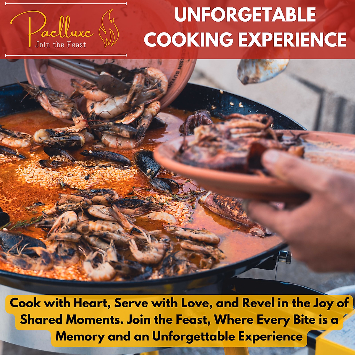 Complete Paella Pan Burner & Stand Set - Double Propane Burners 22 Inch Pan Set - Outdoor Gas Stove - Portable Cooking - Burner Table Top Burners - Camping Grill Backyard