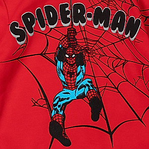 Marvel Avengers Spider-Man Little Boys Fleece Pullover Sweatshirt and Pants Set Black/Red 7-8