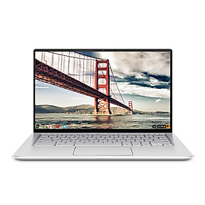 ASUS Chromebook Flip C434 2 in 1 Laptop, 14" Touchscreen FHD 4-Way NanoEdge, Intel Core m3-8100Y Processor, 4GB RAM, 128GB eMMC Storage, Backlit KB, Spangle Silver, Chrome OS, C434TA-IH348T
