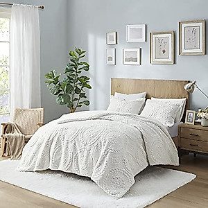 Madison Park Ultra Soft Luxury Premium Plush Comforter Mini Modern All Season Down Alternative Bedding Set with Matching Sham, King, Ivory