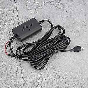 Dash Cam Hardwire, Dash Cam Hardwire Kit 12v 24V to 5V 2.5A Straight Mini USB Step Down Line for Parking Monitoring
