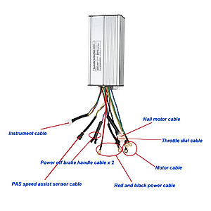Bike Controller with Display, 30A Controller with LCD3 Display Electric Controller Kit for Electric 36V 48V 1000W DC Motor