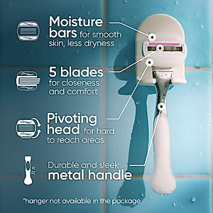 Gillette Venus Comfortglide with Olay Sugarberry Womens Razor Handle + 2 Blade Refills, Silver, 1 Count