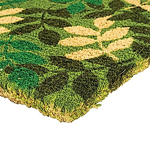 Notrax, Green Leaf, Handmade Natural Coir Doormat, Entry Mat for Indoor or Outdoor Use, 18"x30", C11 (C11S1830GL)