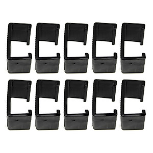 JSP Manufacturing Patio Rattan Wicker Furniture Medium Alignment Fasteners Clips for Sectional Sofa Chair (10) Black
