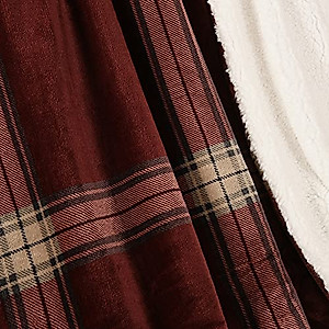 Life Comfort Plush Polyester Blanket 90”x90” Super Soft All Season Premium Luxury Ultimate Sherpa Throw for Bed or Couch, Red Plaid