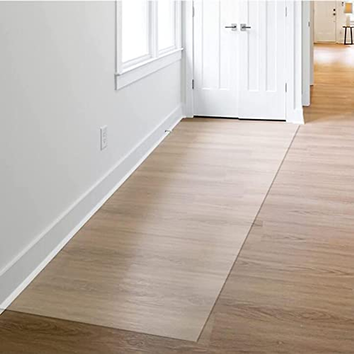 Clear PVC Desk Chair Mat 1.5mm Chair Mat Office Chair Mat, Chair Mat for Floor Protection,Non-Slip Office Chair Mat Desk Pads Mat,Transparent Waterproof Chair Mat for Hardwood Floor Carpet,65/85/105/