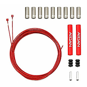 Aican Bike Nano Shift Cable Set, Nano Teflon Technology Coating Inner Cable, Shift Wire Kit for Mountain and Road Bicycle (Gray)