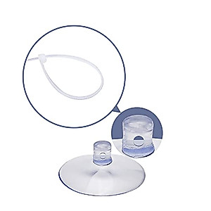 SAVITA 20 Pcs Aquarium Suction Cups Fish Tank Suction Hooks with Removable Hooks and 40 Adjustable Zip Ties for Aquarium Binding Moss, Plants, Shrimp Nest