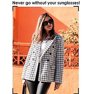 LVIOE Fit Over Sunglasses for Women Oversized Frame & Big Temple & Full UV400 Protection Polarized Lens Fashion Design LS7519