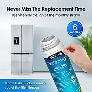 Waterdrop GSWF Refrigerator Water Filter, Replacement for GE® GSWF Smart Water 238C2334P001, Kenmore 46-9914, 469914, 9914, 3 Filters