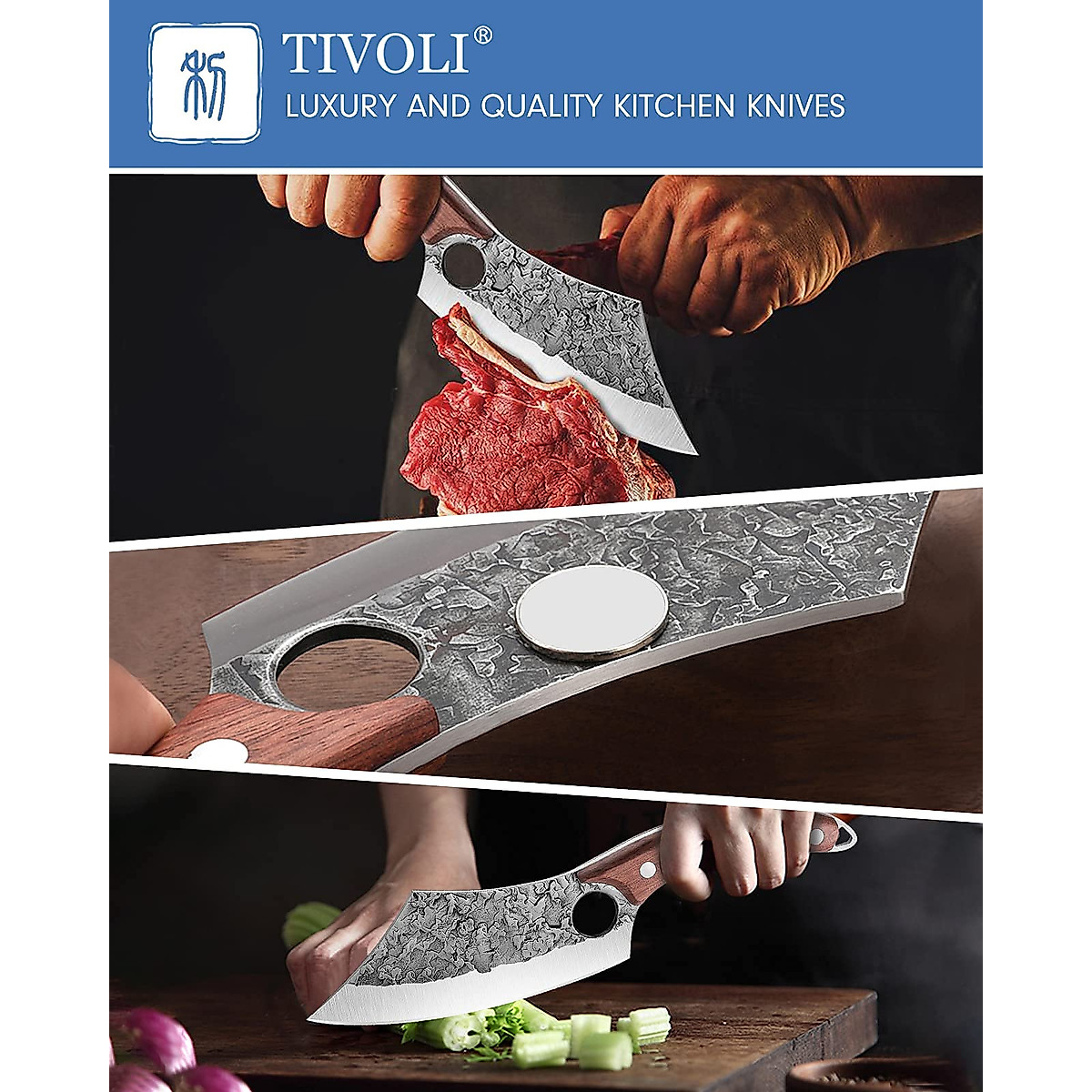 TIVOLI Meat Cleaver Knife Set