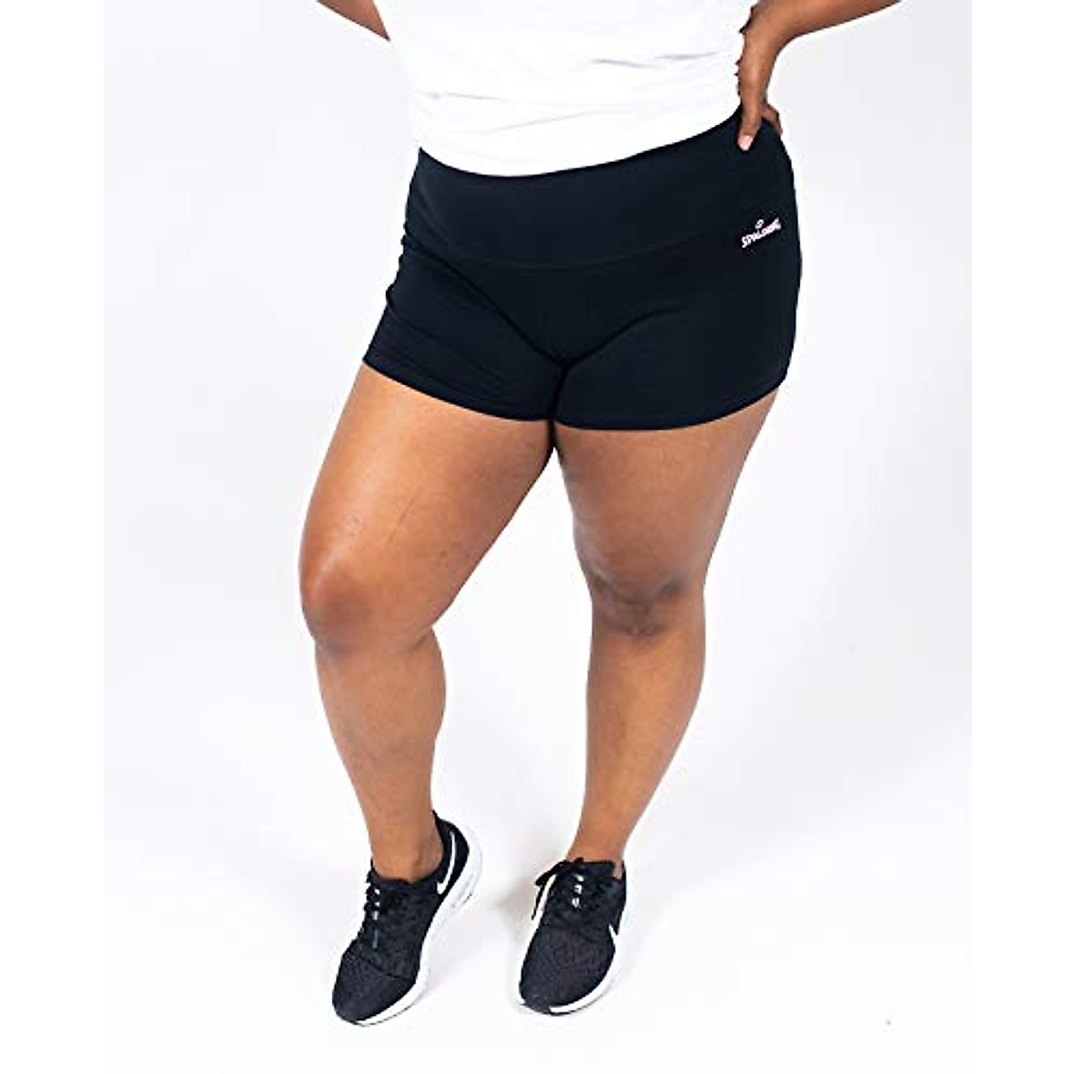 Spalding Women's Active 3 Inch Volleyball Short, Regular and Plus Size Black