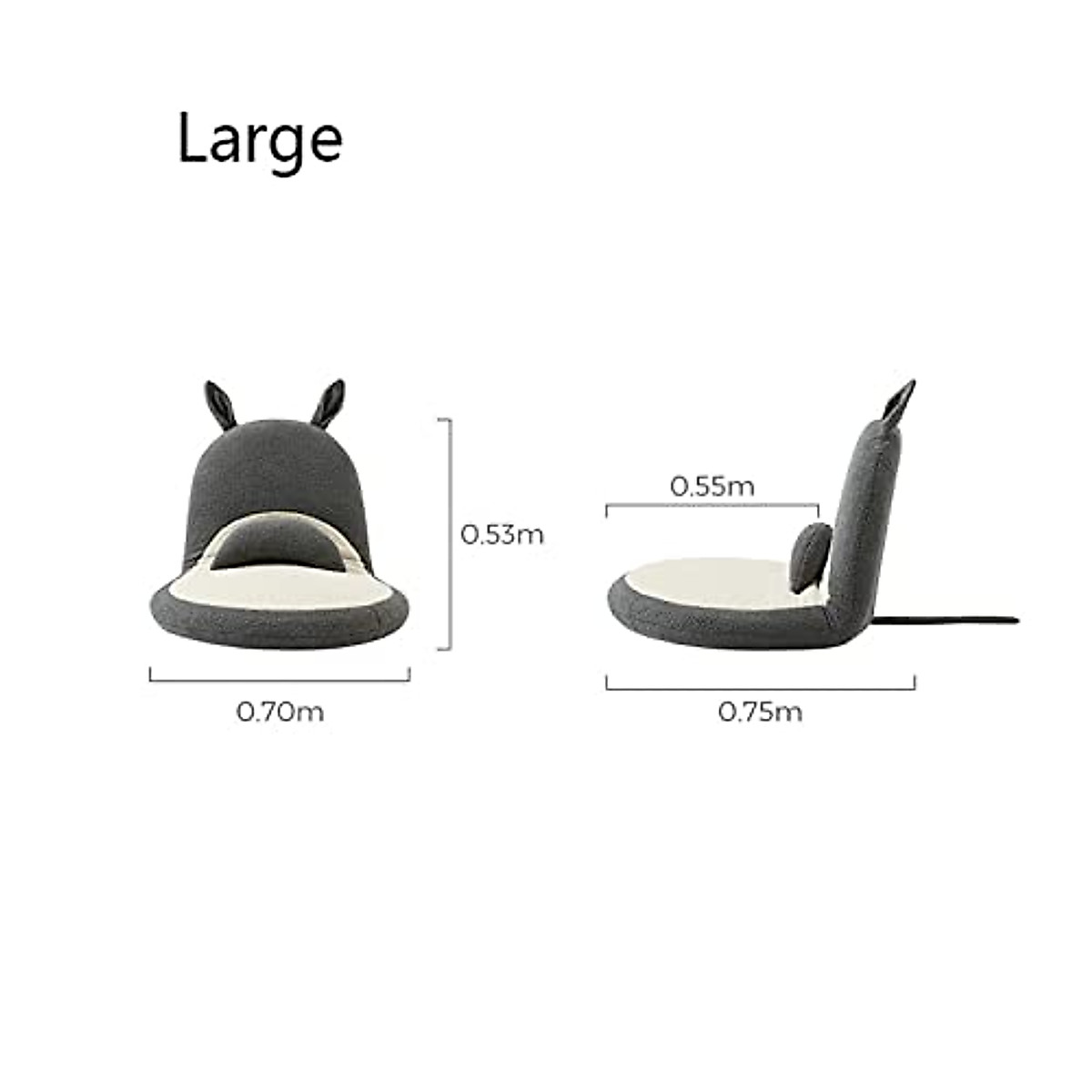 Lazy Sofa Bedroom Lazy Sofa Reclining Bed Back Chair Single Sofa Soft and Comfortable Single Cushion Balcony Single Sofa Sofa Chair (Color : Oak, Size : Large)