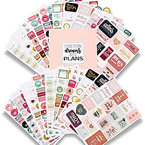 Planner Stickers 1000+ Scrapbook Stickers – Inspirational and Motivational Journal Stickers - Planner Accessories and Stickers for Planners Pack and Calendar Stickers for Adults Planner