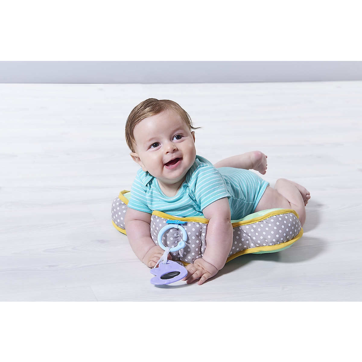 Taf Toys Baby Tummy Time Pillow | Perfect for 2-6 Months Old Babies, Enables Easier Development & Easier Parenting, Natural Developmental, Comfortable Tummy Time, Ergonomic Design, Detachable Toys