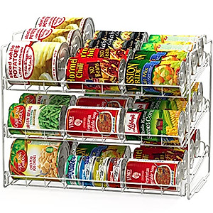 DecoBros Supreme Stackable Can Rack Organizer, White