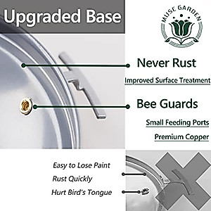 Muse Garden Hummingbird Feeders for Outdoors Hanging, Blown Glass Hummingbird Feeder, Hummingbird Gifts for Mom, Garden Backyard Decor, Unique Gifts Idea for Women Mothers Day, 27OZ, Emerald Peacock