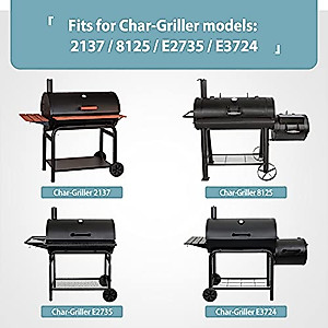 SHINESTAR 3737 Grill Cover for Char-Griller 2137 Outlaw, Competition Pro, Kingsford Barrel Charcoal Grill 30", Heavy Duty Waterproof Smoker Cover, Special Zipper Design