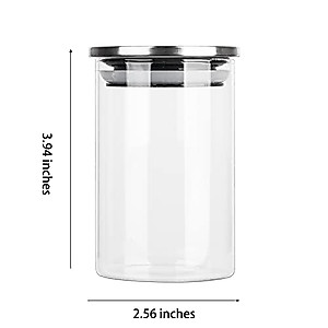 Heagoale 2 Pack Apothecary Jars with Lids Glass Qtip Dispenser Holder Bathroom Vanity Organizer 10 oz Clear Cotton Ball Storage Containers for Cotton Swab, Cotton Round, Floss Pick, Hair Accessories