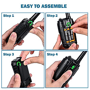 LOKSHUN Walkie Talkies for Adults Long Range with 22 FRS Channels,X1 Walkie Talkie Up to 5 Miles with Earpieces VOX Auto Squelch,Professional Walkie Talkies for Kids Gift Family Hiking Camping(2 Pack)