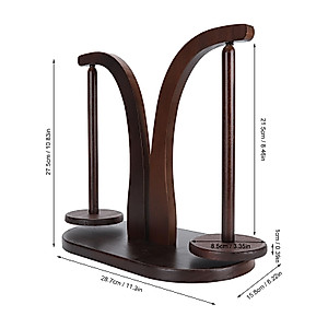 Yarn Ball Holder, Dual Axes Magnet Swivel Design Stable Support Yarn Holder for Knitting and Crocheting Easy to Assemble Wooden Yarn Spinner for Knitting Lovers (Type 1)