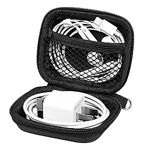 RISETECH Earbud Case Earphone Carrying Case Hard EVA Headphone Storage Bag Small Zipper Pouch Compatible with Beats Fit Pro, urBeats3, Bose Soundsport, EarPods, AirPods, Sony Earbuds -with Carabiner