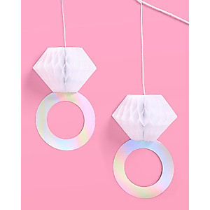 xo, Fetti Diamond Ring 3D Pop Up Banner - 5 Ft. | Engagement Party Decoration, Proposal Decor, Bachelorette Backdrop, Bride To Be Photobooth, Bridal Shower Supplies