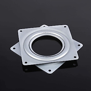 4" Lazy Susan Square Lazy Susan Turntable Bearings Rotating Bearing Plate Steel Ball Bearing Rotating Tray with 150 Pound Capacity, 5/16 Inch Thick