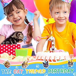 Cat Birthday Number Candles Cat Paw Print Themed Birthday Candles Cat Paw Print Numeral Cupcake Topper for Birthday Cake Kitten Pet Theme Decorations Party Supplies(Number 1)