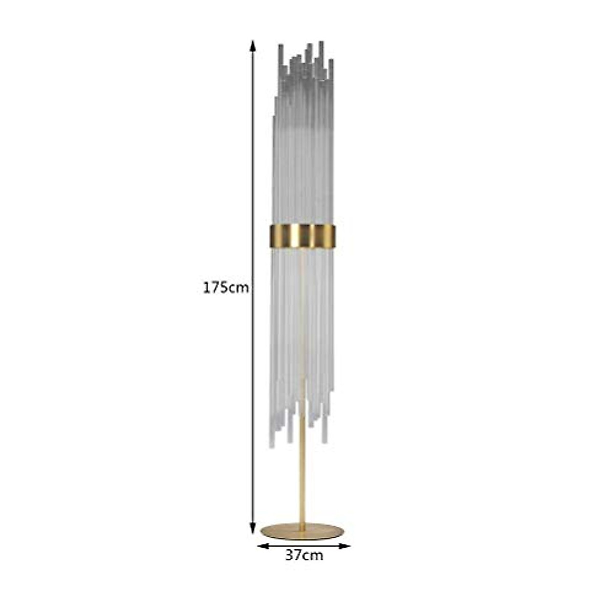TANGIST Nordic Floor Lamp, Postmodern Crystal Tube LED Floor Lamp Upscale Vertical Bedroom Bedside Lamp Living Room Lamp 175x37cm - Design Fixture Lighting Modern Style Home Decoration