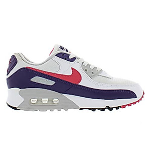Nike Women's Air Max 90 Shoe, White/Eggplant/Flare Zen Grey, 11