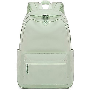 School Backpack for Teen Girls Bookbags Elementary High School Corduroy Laptop Bags Women Travel Daypacks (Solid Green)
