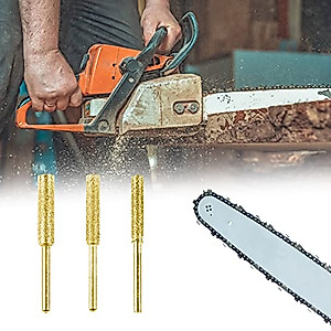 JOJOCY 54 Pcs Diamond Chainsaw Sharpener Bits in 3 Sizes 5/32,3/16, 7/32 inch,Titanium Plated Burr Stone File Wheels Polishing Grinding Tool for Electric Gold Chain Saw Jewelry Stone