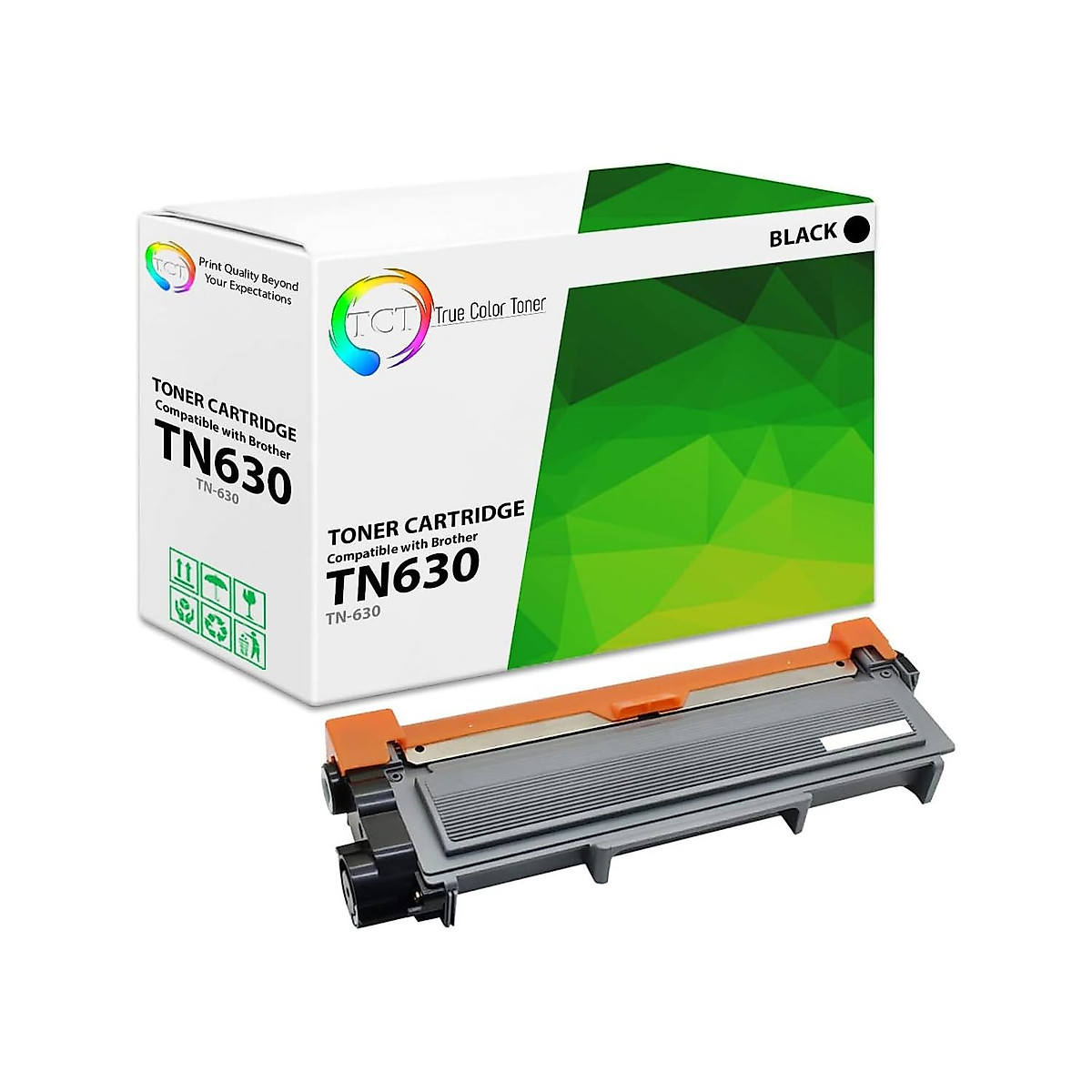 TCT Premium Compatible Toner Cartridge Replacement for Brother TN-630 TN630 Black Works with Brother HL-L2340DW L2360DW L2380DW, MFC-L2700DW L2740DW, DCP-L2520DW L2540DW Printers (1,200 Pages)