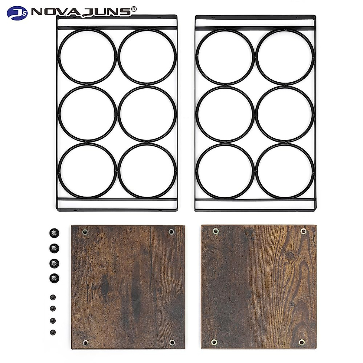 Wine Rack, Countertop Wine Holder for 6 Bottle Wine, Perfect for Home Décor Bar Wine Cellar Basement Cabinet Pantry