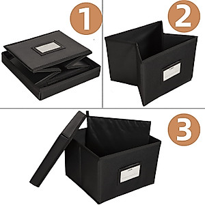 Lukeline Greeting Card Organizer and Storage Box with 15 Adjustable Dividers, Stores 140+ Cards, Suitable for Storing Greeting Cards, Envelopes, Stickers, Photos, Notecards and More