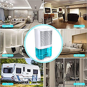 Levoair Dehumidifier 68oz(2000ml) Small Dehumidifier with Drain Hose for Up to 650 sq.ft Ultra Quiet Mini Portable Air Dehumidifier for Home Basements Bathroom Bedroom Closet Kitchen RV