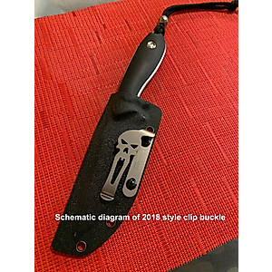 Metal Spring Belt Black Clip for Kydex Sheath Holster Knife Sheath Clips with Screws