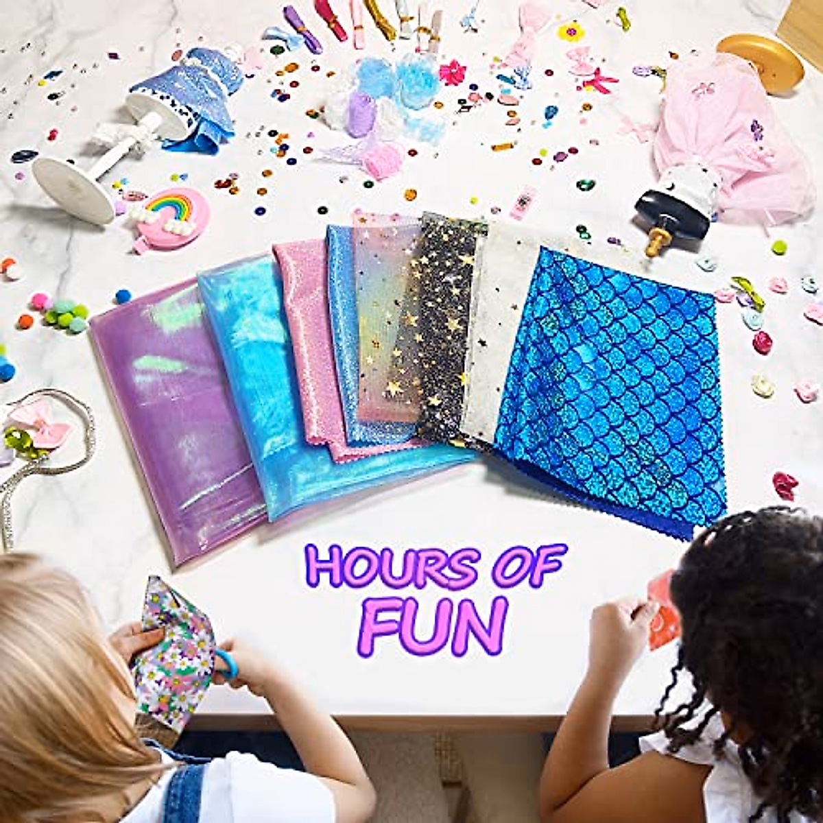 400PC+ Fashion Designer Kits for Girls, Creativity DIY Arts & Crafts Toys Fashion Design Sketchbook with Mannequins, All in One Box Doll Clothes Sewing kit for Kids Ages 8-12+ Birthday Girls Gift