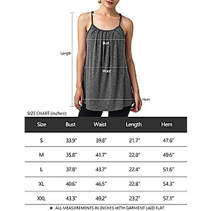 Hibelle Cami with Built in Bra, Spaghetti Strap Tanks Workout Clothes for Women Plus Size Relaxed Fit Breathable Clothing Summer Sleeveless Tunic Tops Mint Green XX-Large