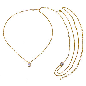 Luxury Wedding Rhinestone Back Necklace Layered Bridal Rhinestone Back Chain Rhinestone Backdrop Necklace Body Chain Crystal Waist Chain Jewelry for Women (Gold)