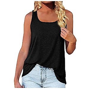 for Female Summer Coat Relaxed Bivouac Tee Button Fly Lounge Pliable Sleeveless Garment Button Up Comfortable Black