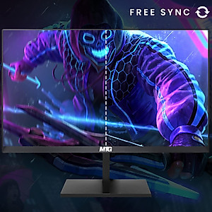 MTG 22 inch 1080p LED Desktop Laptop Monitor - Full HD, 75Hz, 3ms, VESA Mountable, HDMI, VGA, Bezel Less and Ultra-Light Sleek Thin Design, for Home and Office