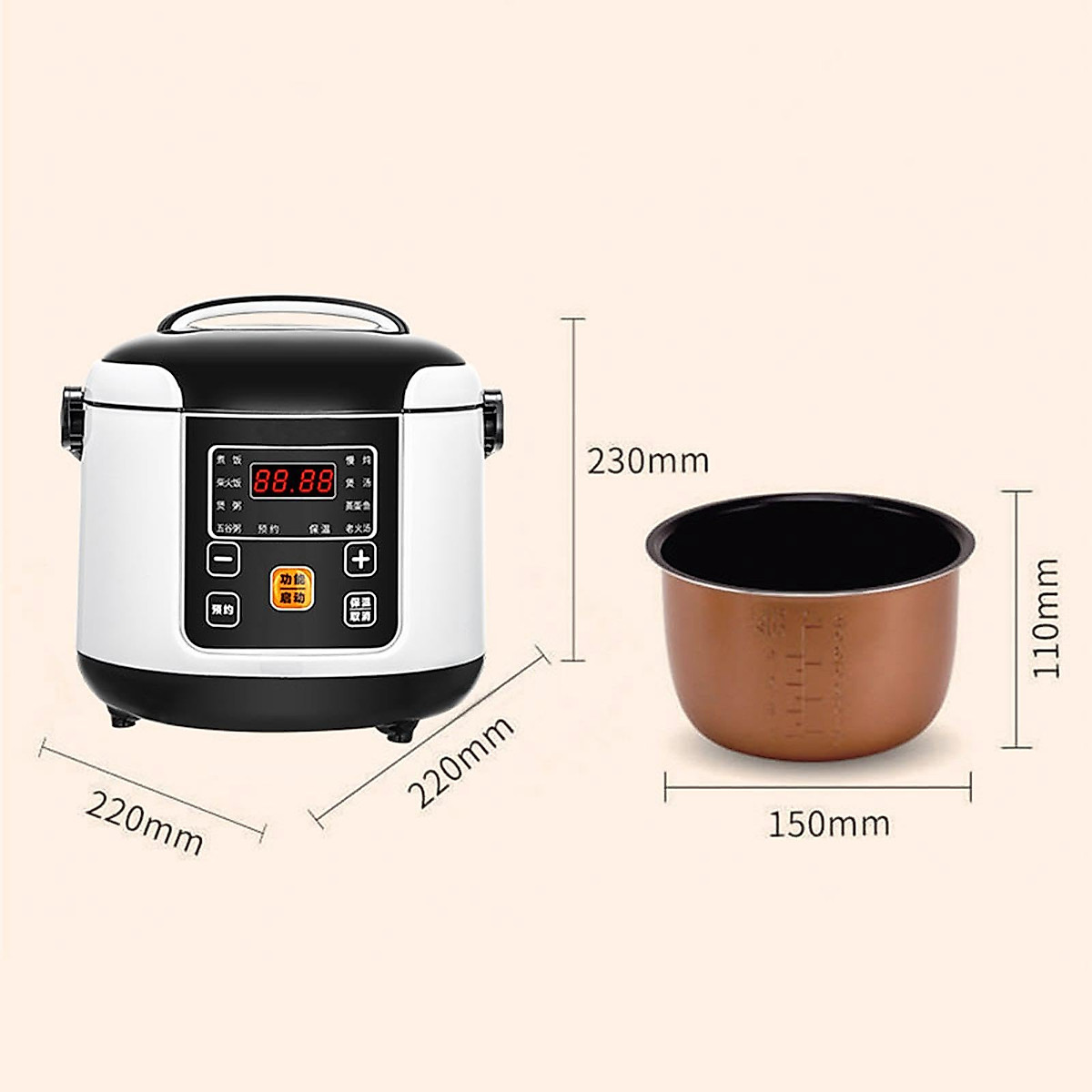 Electric Rice Cooker Travel Rice Cooker Automobile Portable Heating Lunch Box Multipurpose Soup Pot Electric Rice Cooker, 12V for Cars
