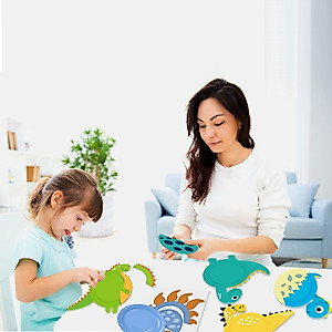 DISHIDIANZI Art Craft Gifts for Kids - 11 Paper Plate Art Kit Toys for Over 3 Years Old Boys Girls Toddlers, DIY Dinosaur Art Supplies for Kids Preschool/Party Gifts/Birthday/Christmas Game Crafts