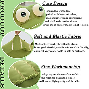 zhidiloveyou 21.7" Crocodile Stuffed Animal Alligator Plush Hug Pillow Cute Toy for Girls Boys