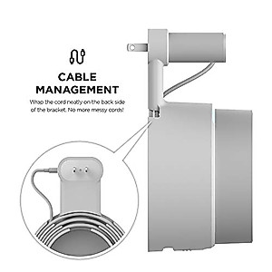 elago Google WiFi Wall Mount - Easy to Install/Move, No Screws Needed, Cable Management, Space Saving (Light Grey)
